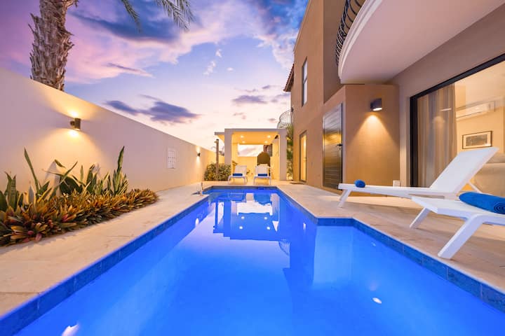 Cozy 3br Villa|private Pool|1 Min To Malmok Beach - Aruba