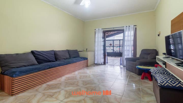 Casa Na Praia Grande Com Churrasqueira E Quintal - Praia Grande