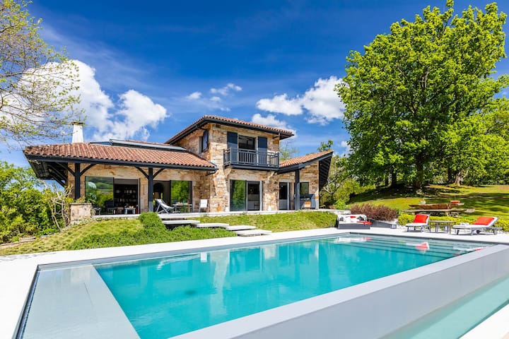 Villa Mendi - Vue Panoramique Sur La Rhune, Piscin - San Juan de Luz