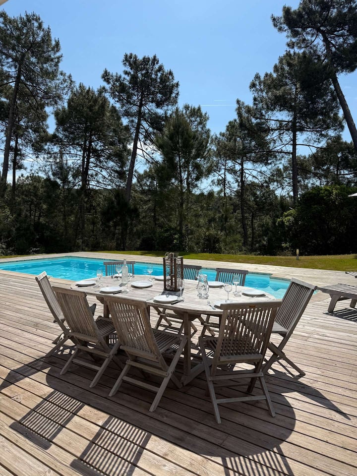 Villa Avec Piscine Privée 8p Autour Du Golf - Lacanau Océan
