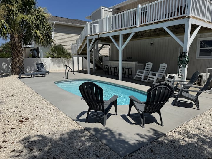 Heated Pool- 4br Beach House+ 1br Apartment- 9bds - Sunset Beach, NC