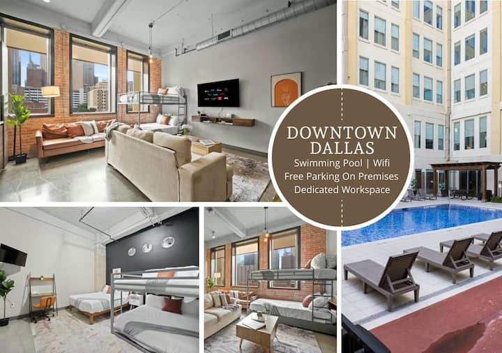 Stunning Downtown Apt | Pool, Laundry, Parking - Cotton Bowl Dallas