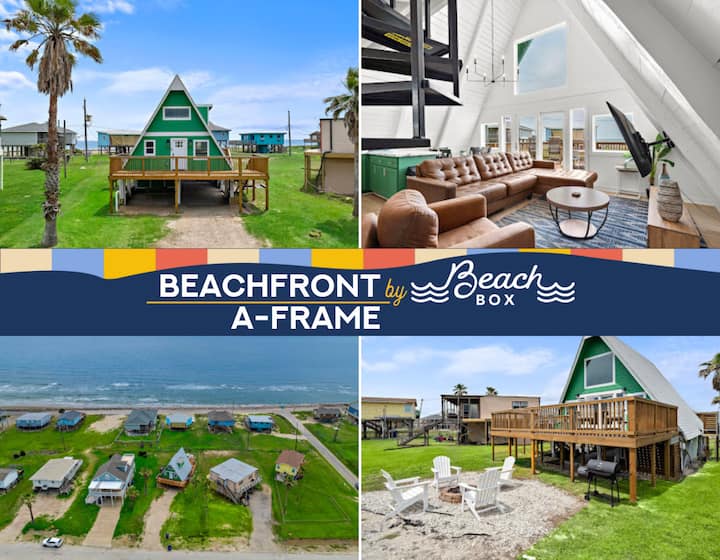 A-frame With Gulf View, Yard, And Fire Pit - Freeport, TX