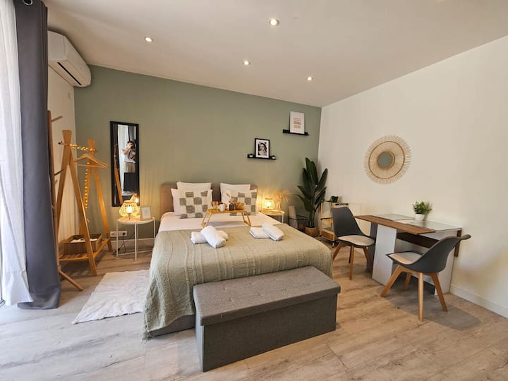 Studio Naturel Jardin Parking - Grasse Hauts - 格拉斯