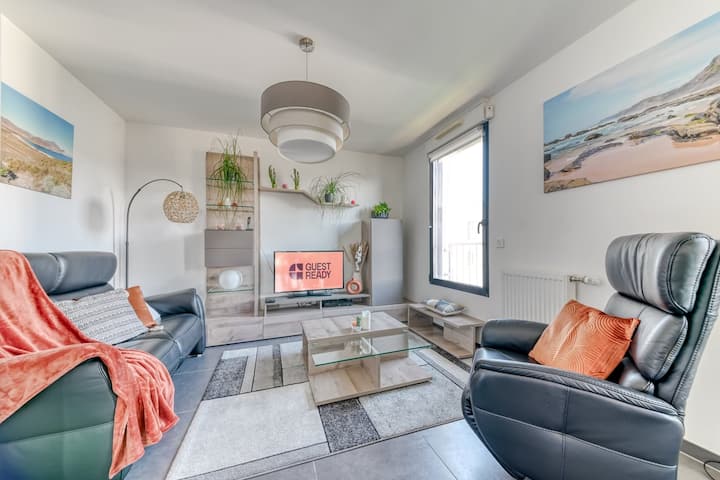 Guestready - Apt Familial Avec Parking Et Jacuzzi - Lyon