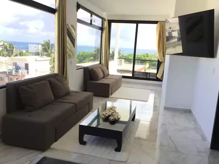 Luxury 3bd Penthouse Ocean View Fastest Wifi - Isla Mujeres