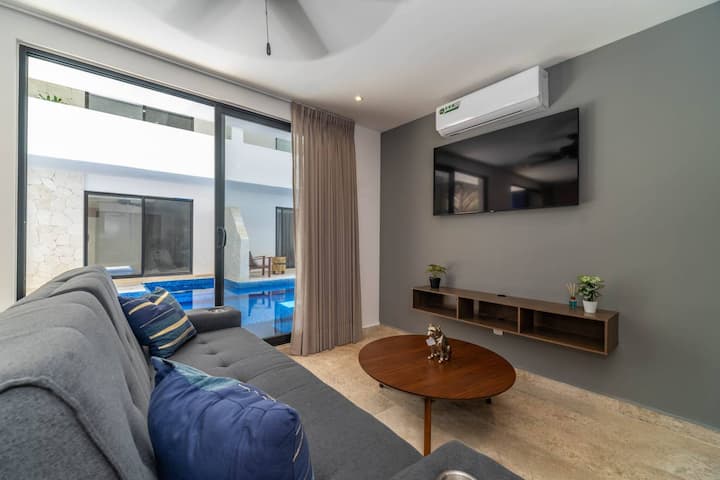 New Centric 2-bd Apt With Pool In Aldea Zama - Tulum