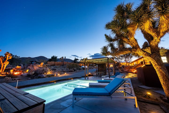O&h|pool|pickleball|sauna|spa|firepit|coldplunge|b - Joshua Tree, CA