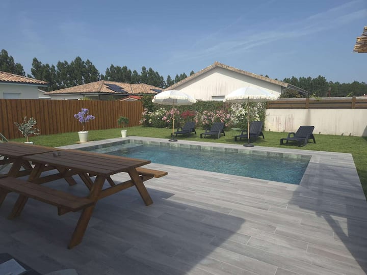 Maison Cosy Avec Piscine 6 - 8 Pers - Biscarrosse