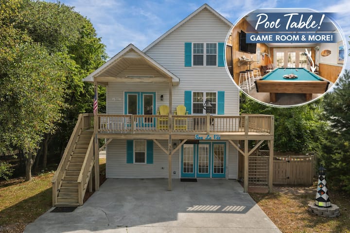 Dog Friendly 3br Near Ocean + Sound, Pool Table! - Emerald Isle, NC