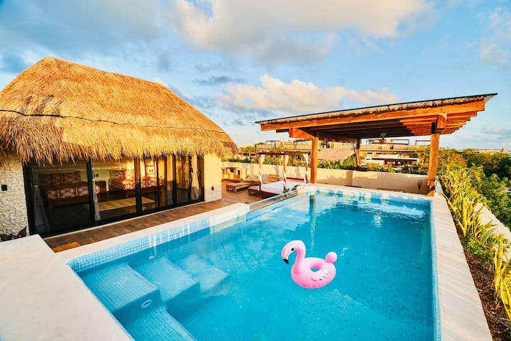 4-bd Ph Rooftop 2 Private Pools Aldea Zama - Tulum