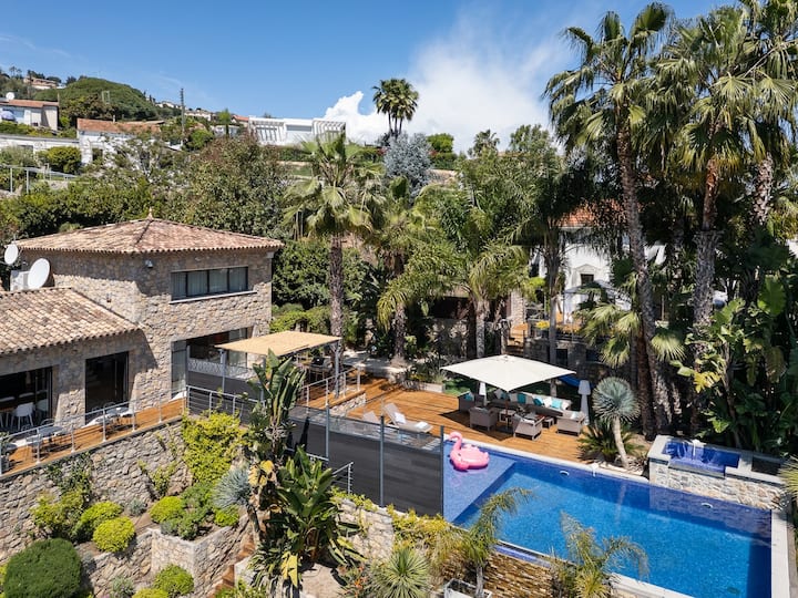 Azurenting - Domaine Exclusif Vue Mer Avec Piscine - Vallauris