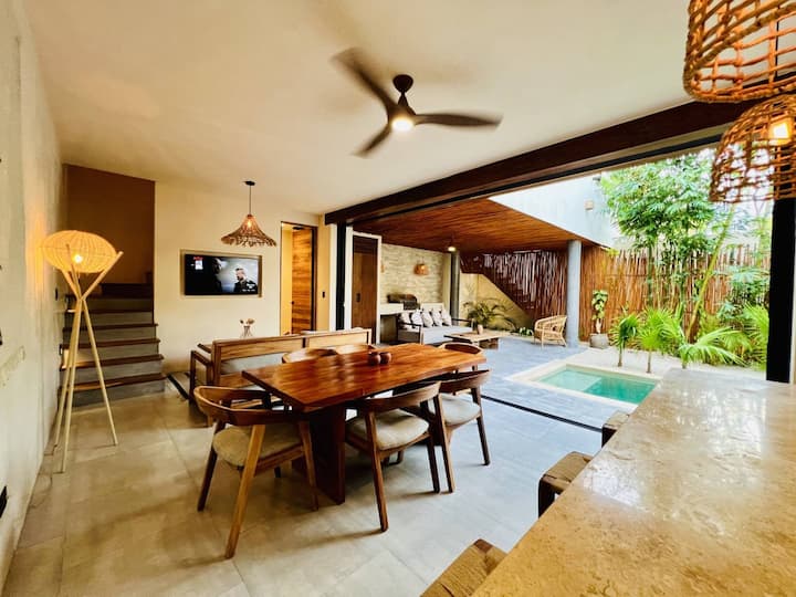 2-bd Deluxe Villa 2 Private Pools & Grill - Tulum