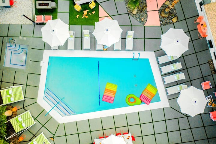 5 Boutique Hotel Rooms W/ Pool | The Wesley Agave - Palm Springs