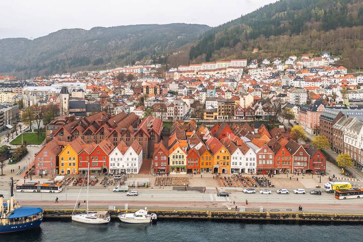 50m To Bryggen I Balcony I 6 Guest I Revamped 2025 - Bergen