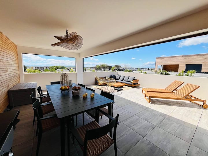 Superbe Appartement T4 Duplex Avec Grande Terrasse - Valras-Plage