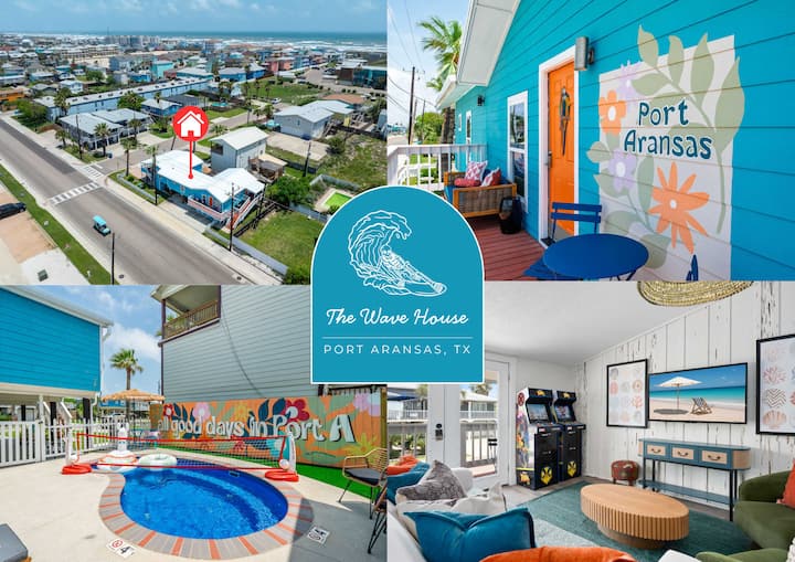 The Wave House: Sleeps 16~pool~hot Tub~bikes - コーパス・クリスティ, TX