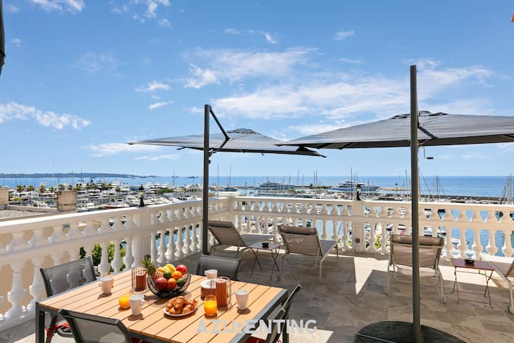 Azurenting - Vue Sur Le Port - Roof Top 3 - Vallauris
