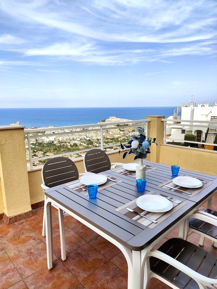Residencial Jorge, Appartement Avec Vue Et Garage - Peniscola