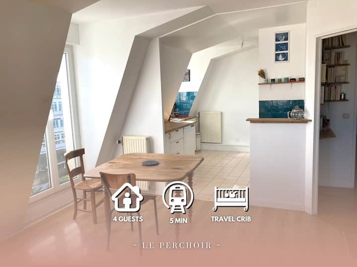 T3 Lumineux & Spacieux, Métro Ourcq | Le Perchoir - Paris