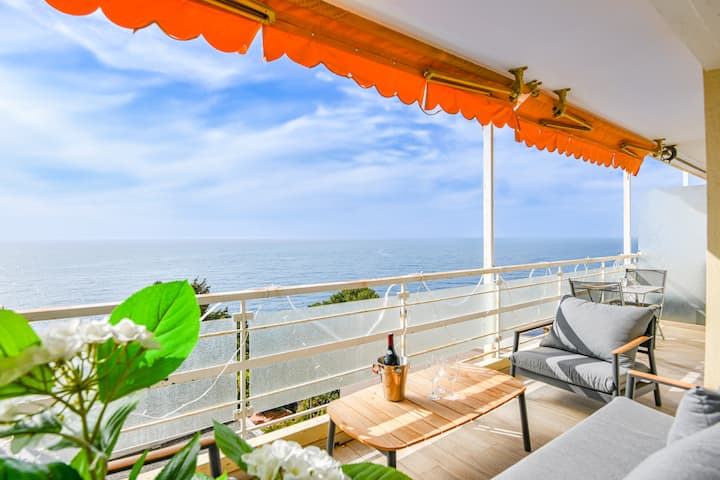 Appart Belle Vue Mer Et Plage Proche De Monaco - Cap-d'Ail