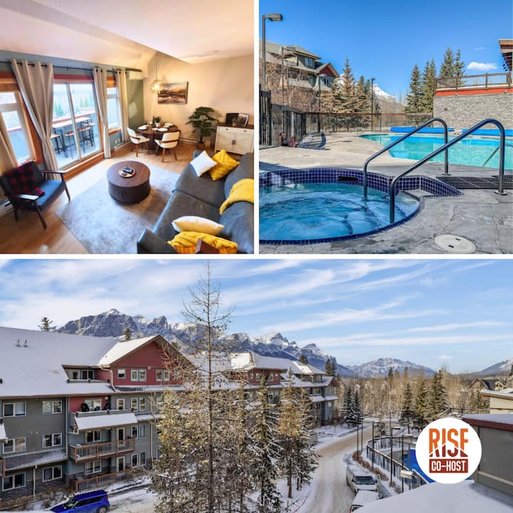 Sunset Views | Lofted 2-storey | Pool + Hot Tub - Canmore