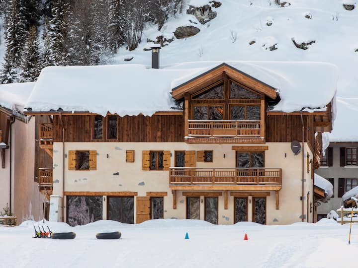 Chalet Alpin Avec Spa Et Animaux - Arc 1800