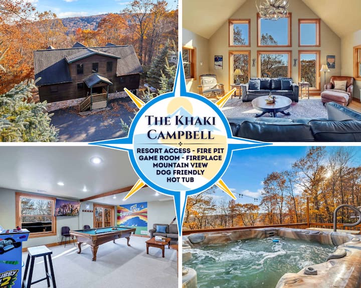 Fam-friendly Cabin Mins 2 Beach & Ski W/ Hot Tub - Lake Harmony, PA