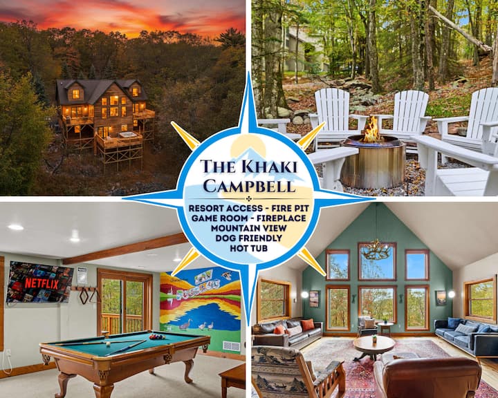 Fam-friendly Cabin Mins 2 Beach & Ski W/ Hot Tub - Lake Harmony, PA