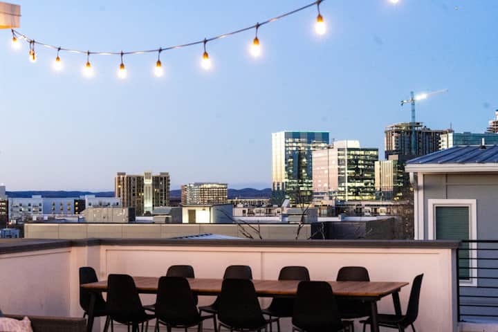 7br Downtown Nashville • Gulch Rooftop Deck - Nashville, TN