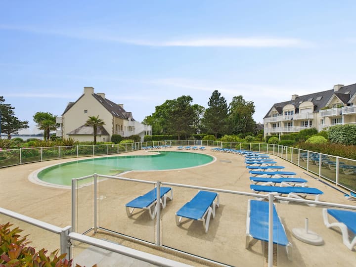 Balcon Vue Mer Et Piscine Pour 4 Personnes - Fouesnant