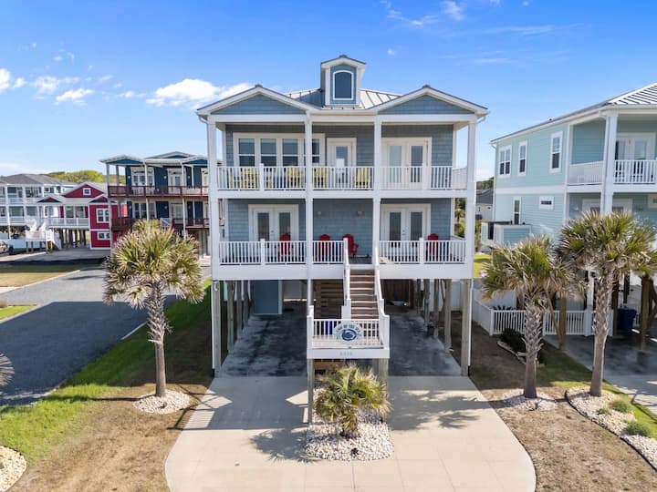 Ocean Views! Pool, Spa, Private Backyard In Oki - Oak Island, NC