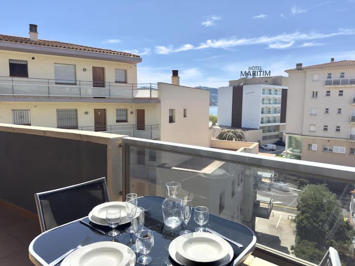Plm. Comfortable Appartement à 250 M De La Plage - Roses