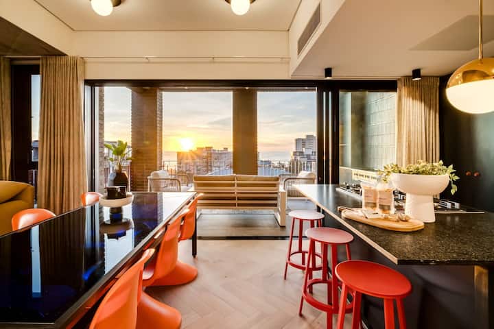 Chic Vibrant Penthouse In Sea Point W Rooftop Pool - Le Cap