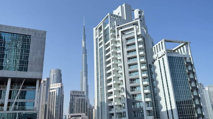 1br | Guest Fav | Burj Khalifa Views From Bedroom - Dubai