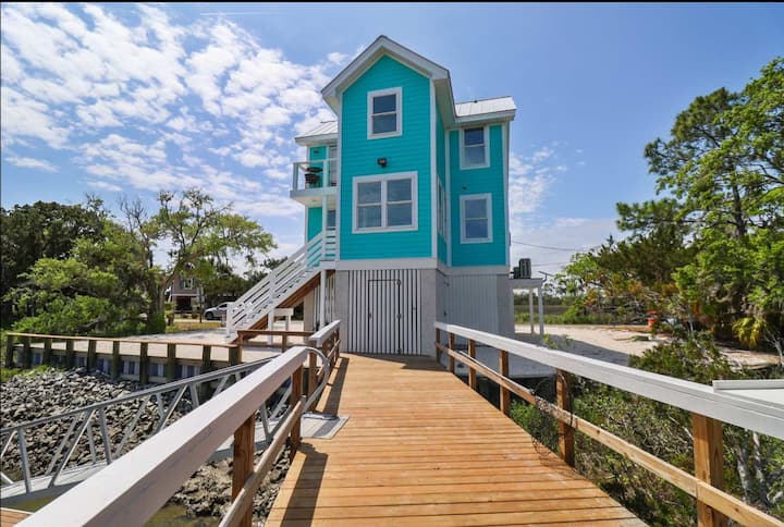 Discounted Monthly-waterfront Home With Private Bo - Tybee Island, GA