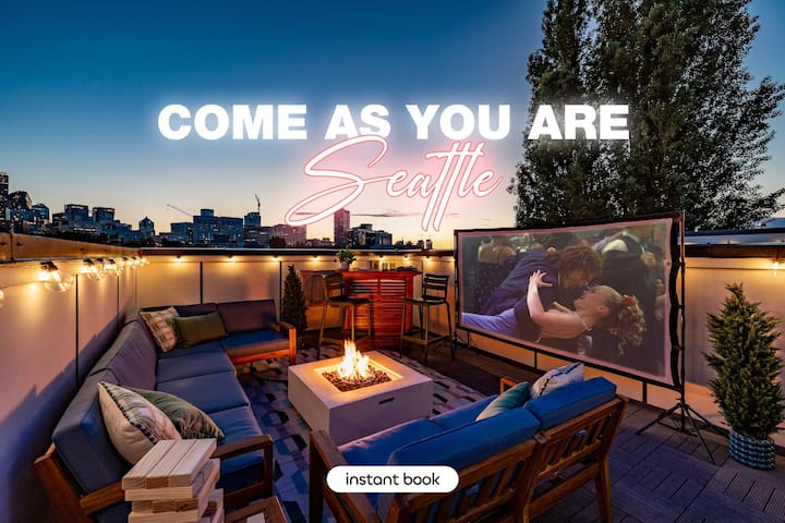 Movie Theater | Rooftop | King Bed | Arcade | Bbq - Seattle, WA