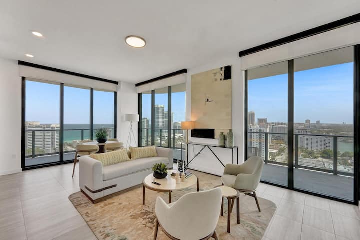 Coastal Luxe | Elegant 2br Getaway In Miami Beach - Miami Beach, FL