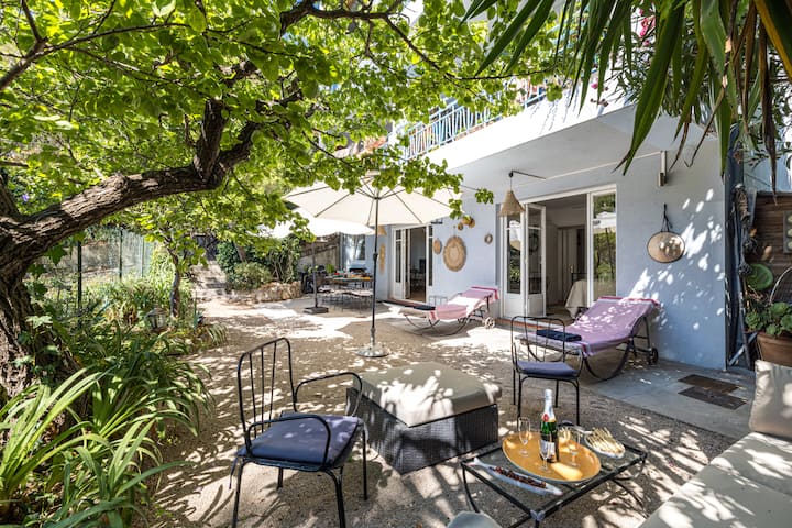 Magnifique Rez-de-jardin - Bord De Mer -3 Chambres - Villefranche-sur-Mer