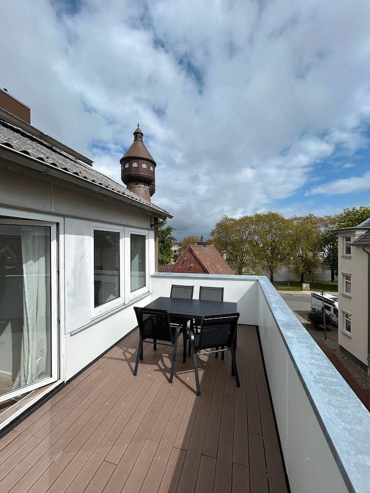 Ferienwohnung Mit Dachterrasse - Heide