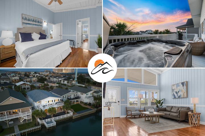 Channel Vibes | 5br Waterfront Home W/ Hot Tub - North Myrtle Beach, SC