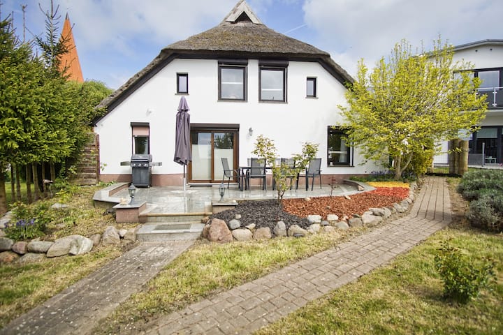 Reethaus Altefähr Haus: Terrasse, Meerblick - Stralsund