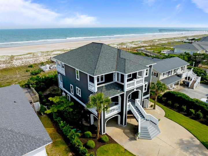 New Luxury Oceanfront 5br Sanctuary | The Dunes - Topsail Beach, NC