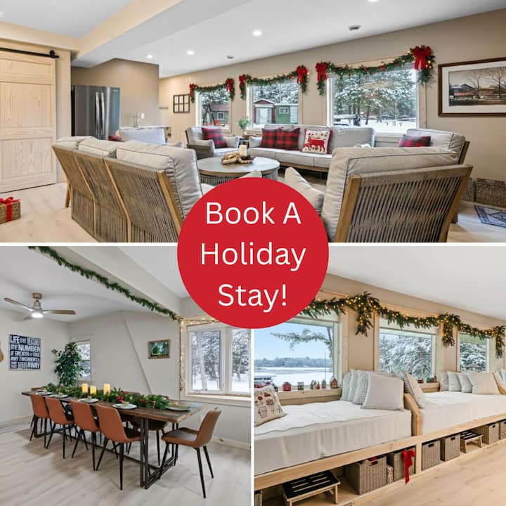 5 Br Home - Holiday I Lake Views I Firepit - Mountain, WI