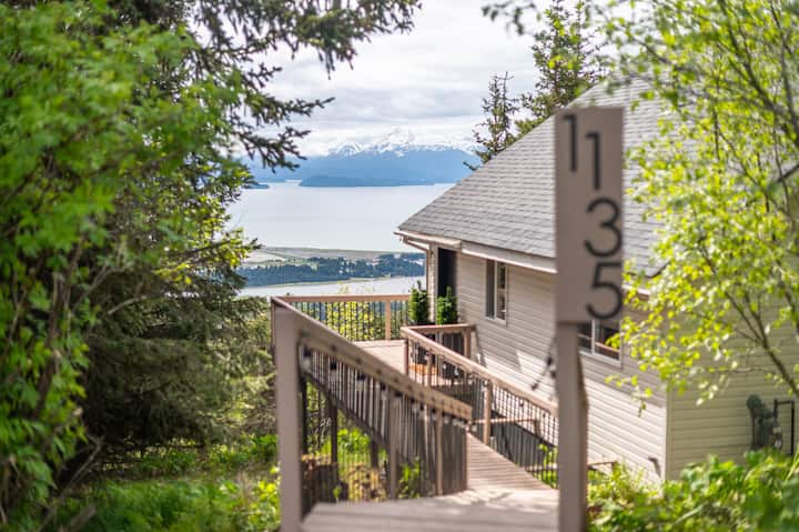 Mountain|bay|spit Views + Hot Tub & Yurt Retreat - Homer, AK