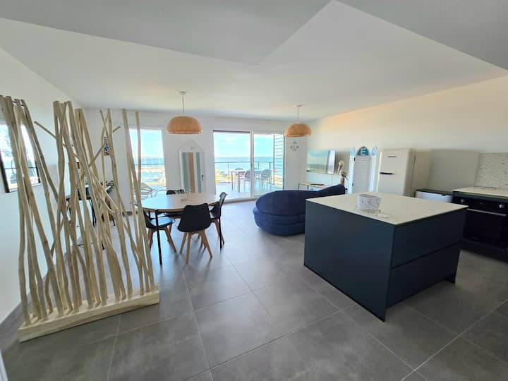 Vue Exceptionnelle Sur La Baie, Moderne Et Parking - Marseillan