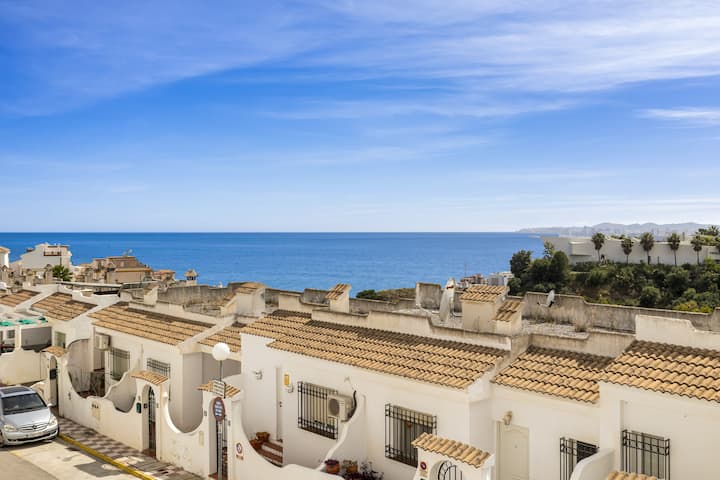 Vue Sur La Mer Avec Piscine, Tennis Et Accès Plage - Mijas