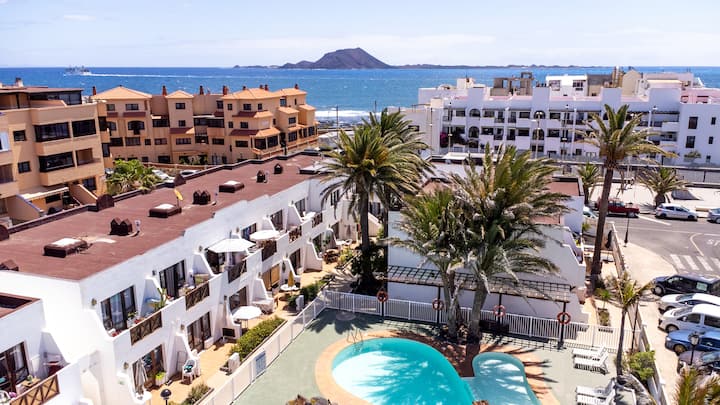 Precioso Apartamento Con Terraza Vista Piscina - Corralejo