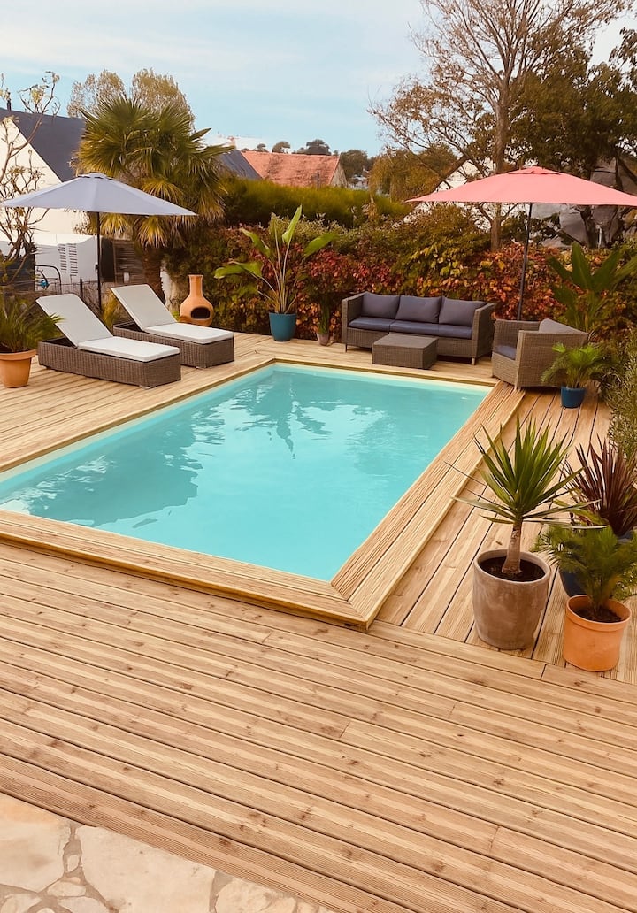 Villa St Martin - Piscine - 11 Pers - Jullouville - Jullouville