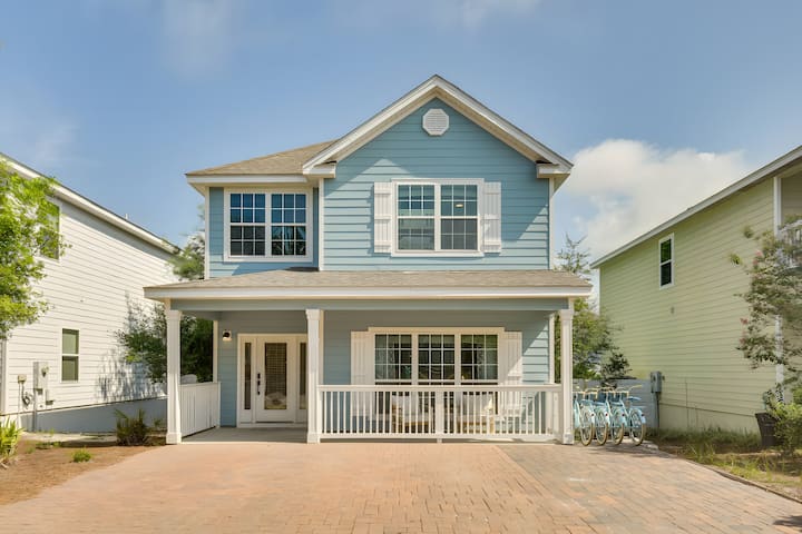Inlet Beach Gem W/ Porch, Fire Pit & Pool Access - Rosemary Beach, FL